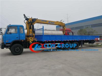 China Dongfeng 6x4 8.5M Fence Truck With 10T Straight Arm XCMG Crane for sale
