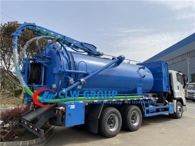 China De Vrachtwagen van ISUZU GIGA 18 Ton Combined Vacuum Sewer Jetting Te koop