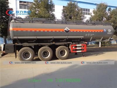 China 24000L 3 Axle Hydrochloric Acid Sulfuric Acid Liquid Tank Trailer for sale