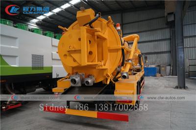 China LHD Dongfeng Duolika 4X2 Diesel Fuel Sewer Cleaning Truck for sale