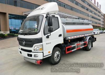 Cina autocisterna di consegna del combustibile di 4000L 5000L FOTON AUMARK 4X2 in vendita