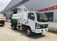 China Dongfeng 4x2 Side Loading Bin Waste Compactor Truck 5000kg Capacity 190hp for sale