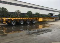 China 3 Axle Extendable Flatbed Semi Trailer 22m Length 45T Payload Heavy Duty for sale