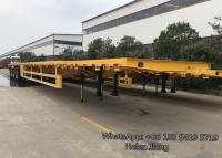 China 3 Axle Extendable Flatbed Semi Trailer 22m Length 45T Payload Heavy Duty for sale