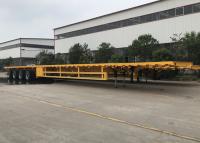 China 3 Axle Extendable Flatbed Semi Trailer 22m Length 45T Payload Heavy Duty for sale