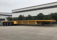 China 3 Axle Extendable Flatbed Semi Trailer 22m Length 45T Payload Heavy Duty for sale