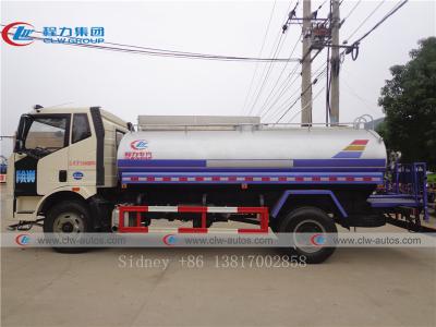 China FAW 10CBM Water Bowser Truck With Q235 Carbon Steel Tank for sale