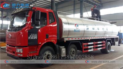 중국 FAW 6x2 195hp 15000 리터 신선한 우유 운송 트럭 판매용