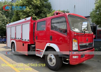 China LHD Sinotruk HOWO 4x2 6 Wheeler 6 Ton Fire Rescue Truck for sale