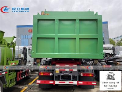 China SINOTRUK HOWO 8x4 LHD Hydraulic Hooklift Garbage Truck With Folded Arm Crane for sale