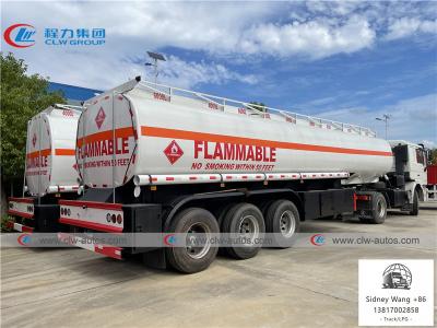 China 3 Axle 46000L 35T 40T Carbon Steel Fuel Tanker Truck for sale