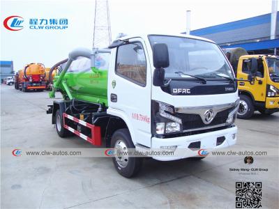 China Dongfeng Furuica 4x2 3000L Mini Vacuum Sewage Suction Truck for sale