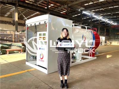 China Planta de embotellamiento montada resbalón del LPG 5T 10000L para el relleno del cilindro en venta