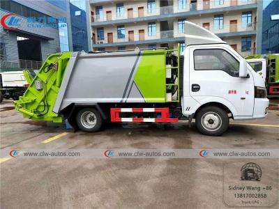Cina Camion del compattatore di rifiuti del caricatore della parte posteriore di Dongfeng Tuyi 4x2 5000L 3T 4T in vendita