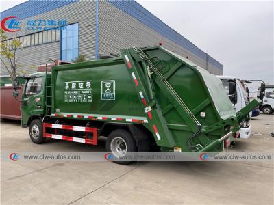 Cina LHD Dongfeng 6cbm ha compresso il camion di immondizia con il doppio sistema di esercizio in vendita