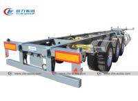 China 40FT 45FT 3 Axle 45T Flatbed Skeleton Trailer for Container Loading for sale
