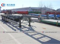 China 40FT 45FT 3 Axle 45T Flatbed Skeleton Trailer for Container Loading for sale