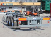 China 40FT 45FT 3 Axle 45T Flatbed Skeleton Trailer for Container Loading for sale