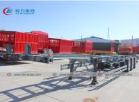 China 40FT 45FT 3 Axle 45T Flatbed Skeleton Trailer for Container Loading for sale