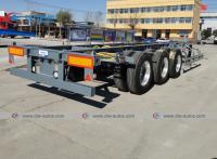 China 40FT 45FT 3 Axle 45T Flatbed Skeleton Trailer for Container Loading for sale