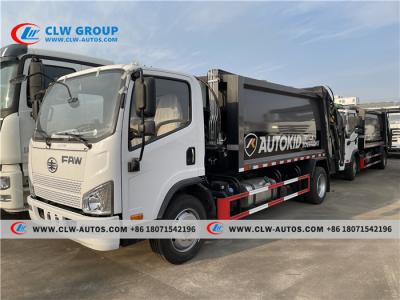 China Faw 6cbm Waste Collection Truck Garbage Compressed Truck for sale