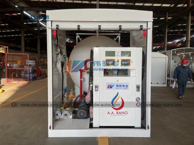 中国 ナイジェリアのシリンダー詰物ディスペンサーが付いている5MT 10000L LPGのスキッドの場所 販売のため