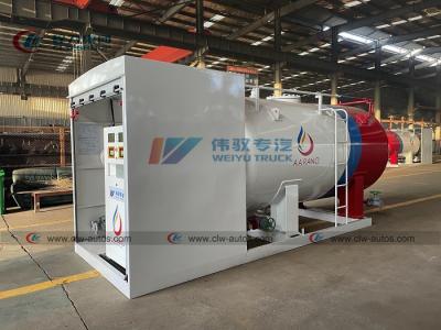 中国 ナイジェリアのシリンダー詰物ディスペンサーが付いている5MT 10000L LPGのスキッドの場所 販売のため