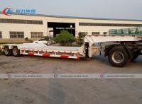 China 2 Axle Lowbed Lowboy Semi Trailer 40 Tons 45 Tons for Construction Machine Transport for sale