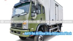 4x4 6-Ton All-Wheel Drive Refrigerated Truck with Non-Independent Refrigeration Unit