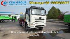 FAW J6L-350hp Intelligent Asphalt Distributor Truck