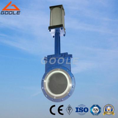 China Pneumatic Wafer Short Type Ceramic Scum Slurry Gate Valve (GPZ673TC) for sale
