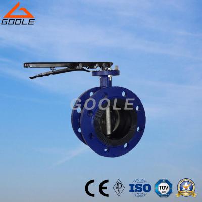China Manual Soft Seal Flanged Butterfly Valve (GAD41X) for sale