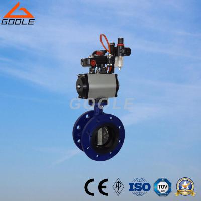 China Pneumatic Soft Seal Flanged Butterfly Valve (GAD641X) for sale