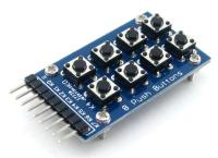 China 2*4 8 Push Buttons Accessory Board Matrix Keypad Module for sale