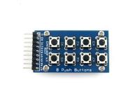 China 2*4 8 Push Buttons Accessory Board Matrix Keypad Module for sale
