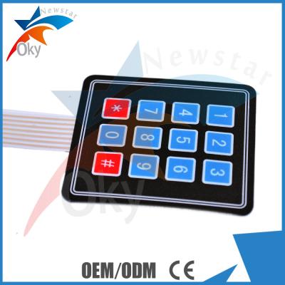 Cina 3 tagliere della tastiera della matrice del × 4 per la tastiera estesa del commutatore di membrana di Arduino in vendita