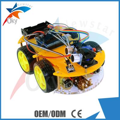 Cina Parti telecomandate professionali dell'automobile del nero DIY di giallo del robot dell'automobile di Arduino in vendita