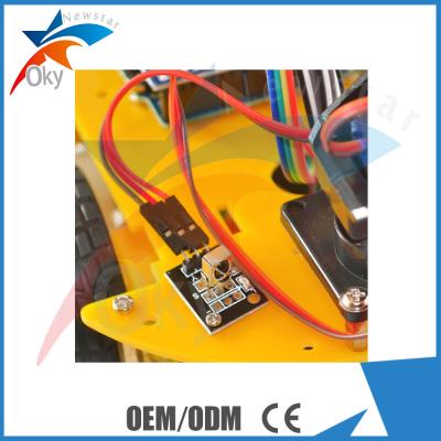Cina Parti telecomandate professionali dell'automobile del nero DIY di giallo del robot dell'automobile di Arduino in vendita