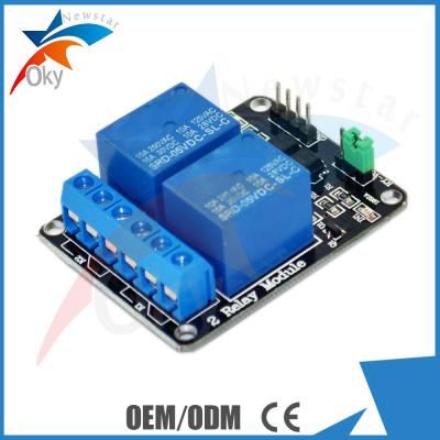 China 5V 9V 12V van 2 het Relaismodule het Kanaalpcb van 24V Twee met optokoppeling Te koop