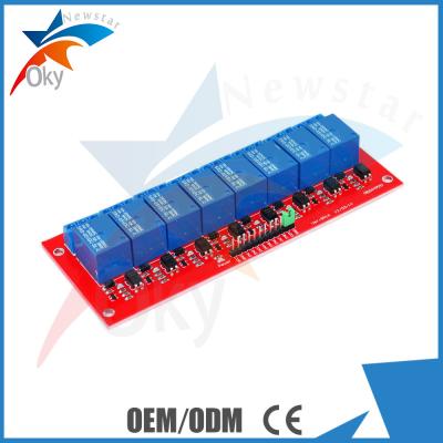 China 5V/12V Arduino 8 de Controleraad van de Relaismodule met Optokoppelingsisolatie Te koop