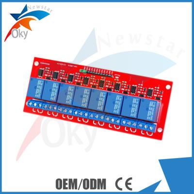 China 5V/12V Arduino 8 de Controleraad van de Relaismodule met Optokoppelingsisolatie Te koop
