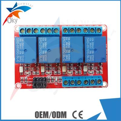 China De lichtgewichtmodule van het Vier Kanaalrelais voor Arduino, Rode Raad Te koop