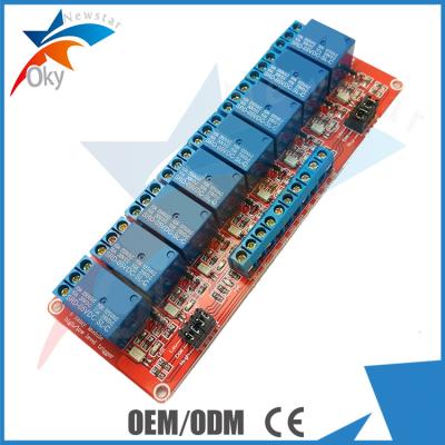 China 8 de het Relaismodule van kanaalarduino DC5V/12V/24V met Optokoppeling isoleert Te koop
