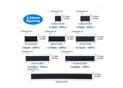 Cina Singolo bordo diritto Pin Header Strip Starter Kit femminile del PWB di fila per Arduino 120pcs in vendita