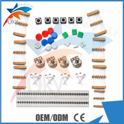 Cina Starter kit di Arduino dei componenti elettronici del cappuccio del bottone dei potenziometri delle resistenze LED in vendita