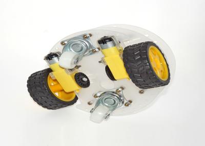 China 3 tamanho acrílico do diâmetro 15 * 14 * 11.5cm do pneu do chassi 66mm do carro de Arduino da camada à venda