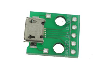China módulo micro USB do sensor do Pin Arduino de 2.54mm para mergulhar o B fêmea do soquete com placa de adaptador de solda à venda