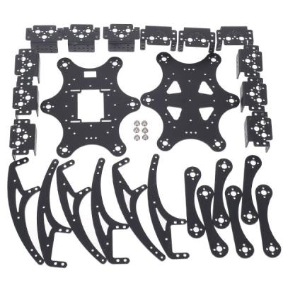 Cina corredo Hexapod della macchina dell'artiglio del robot 20DOF, corredo del robot di Diy, il nero completo degli accessori del sostegno della direzione in vendita
