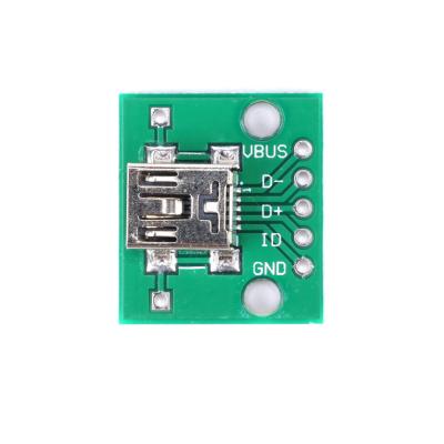 China Electronic Arduino Sensor Module USB To DIP Micro USB Head Mini 5P Patch 2.54mm Adapter for sale
