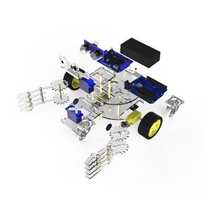 China jogo do acionador de partida de Arduino do carro de 2WD RC com os circuitos integrados mecânicos de HC-SR04 DIY à venda